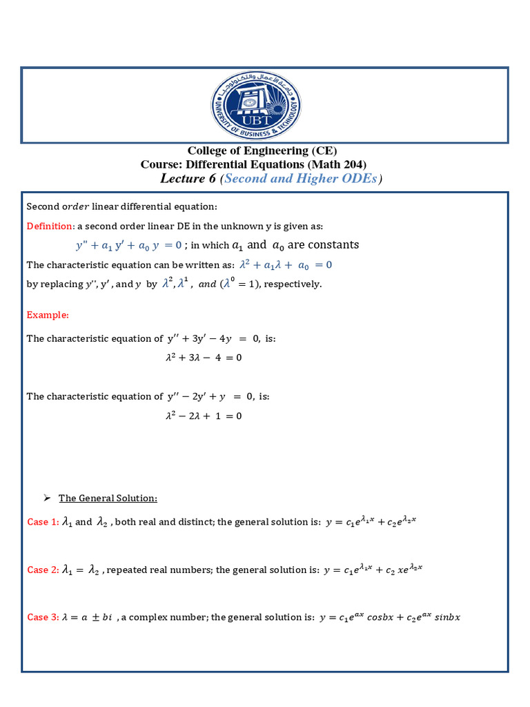 Lecture 6 Solution Pdf