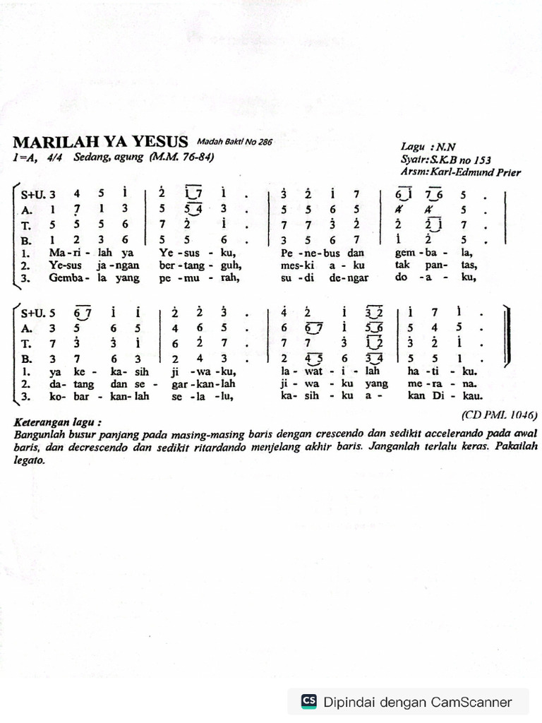 Marilah Ya Yesus | PDF