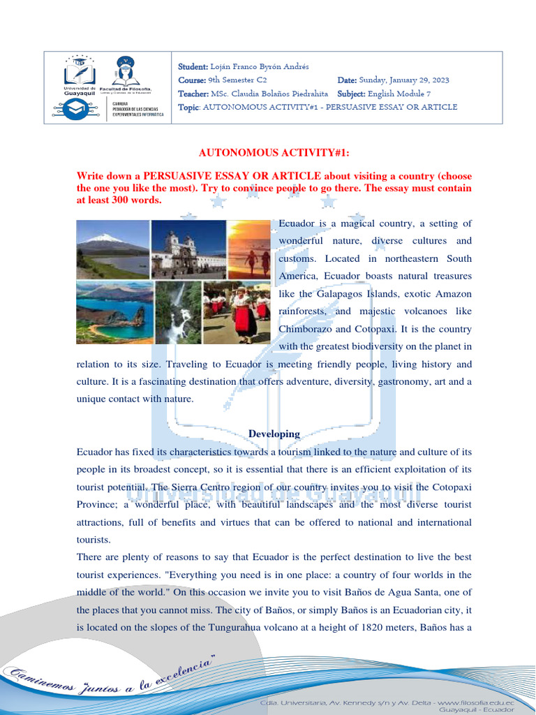 2°P - Act1 - Lojan | PDF | Ecuador