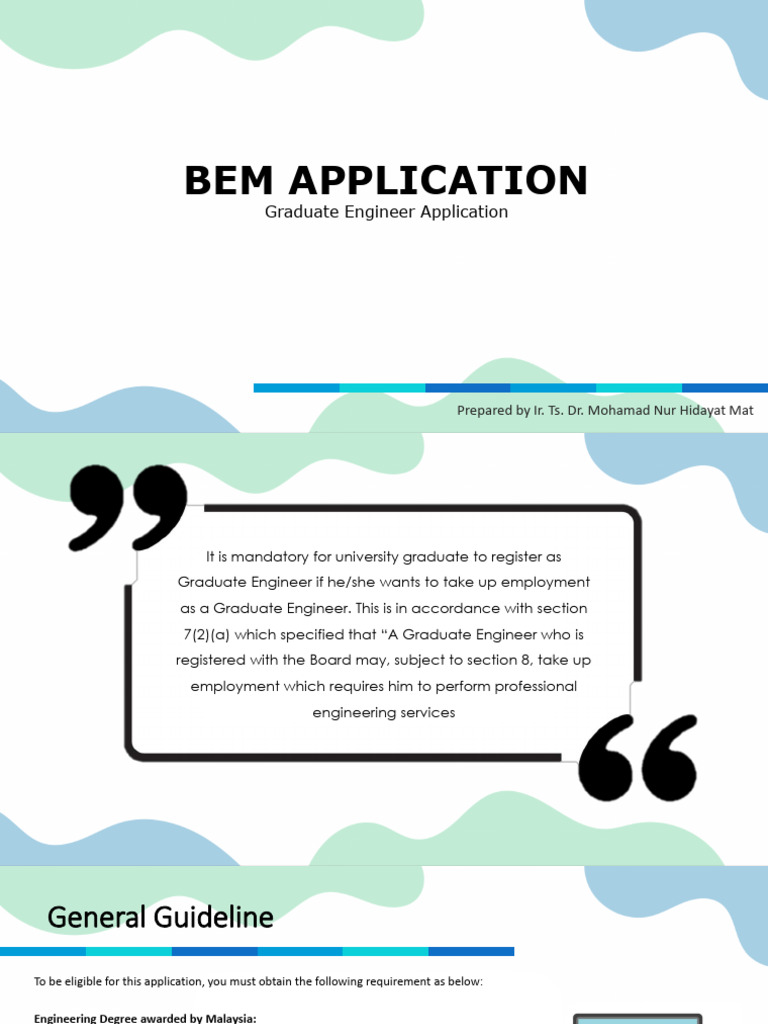 BEM Graduate Engineer Registration Guide | PDF | Engineering