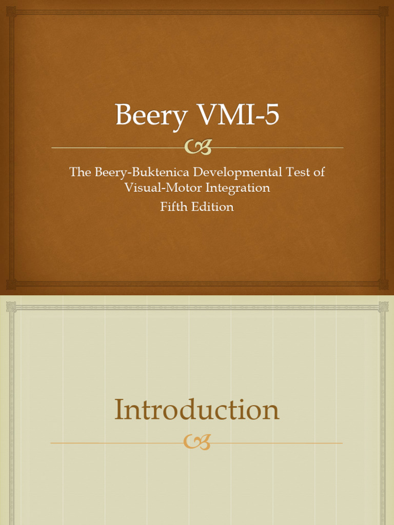 Beery VMI-5 | PDF | Perception | Developmental Psychology