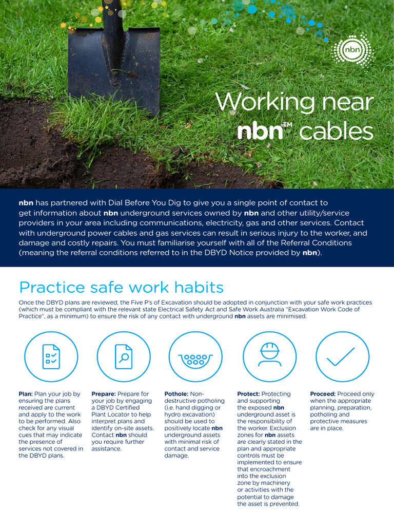 4678 NBN Dial Before You Dig Poster 20170517 | PDF | Safety