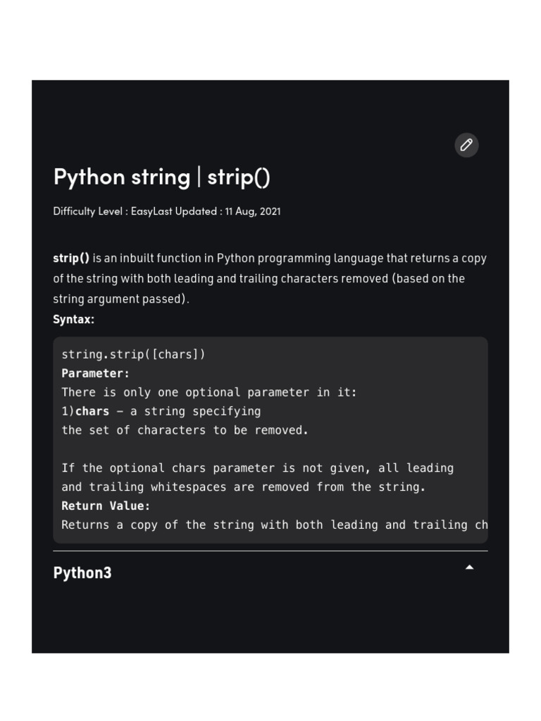 String Strip Pdf Parameter Computer Programming Python