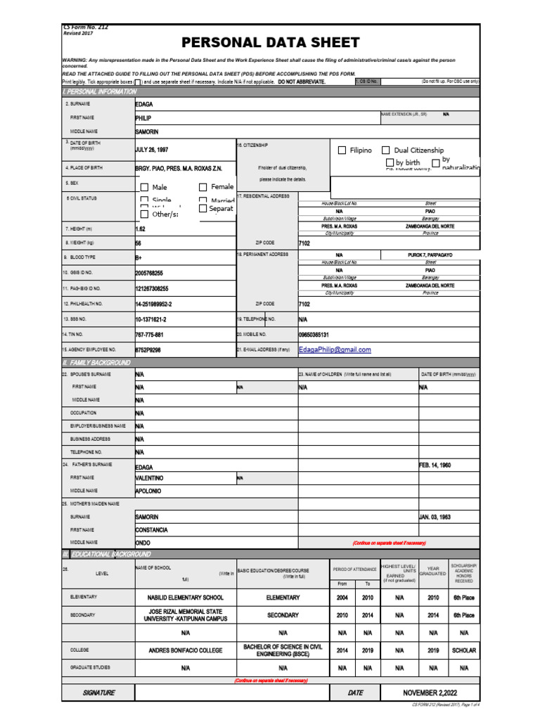 PDS Sample | PDF | Government