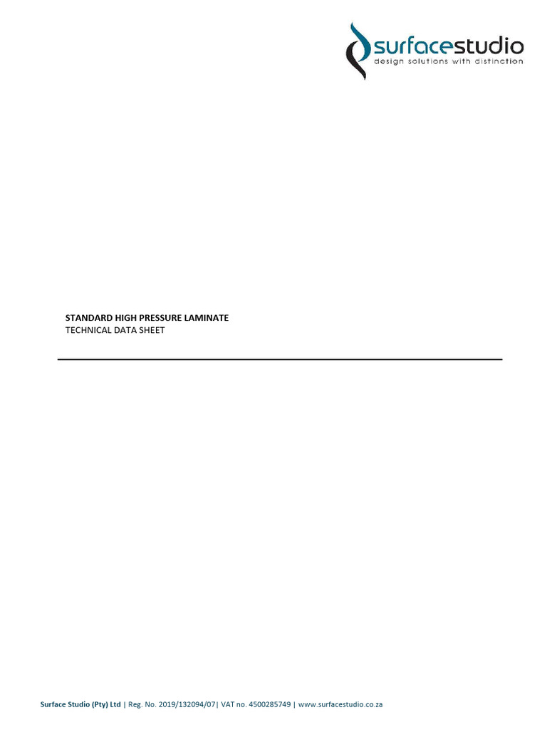 Standard-High-Pressure-Laminate-Technical-Data-Sheet | PDF | Lamination ...