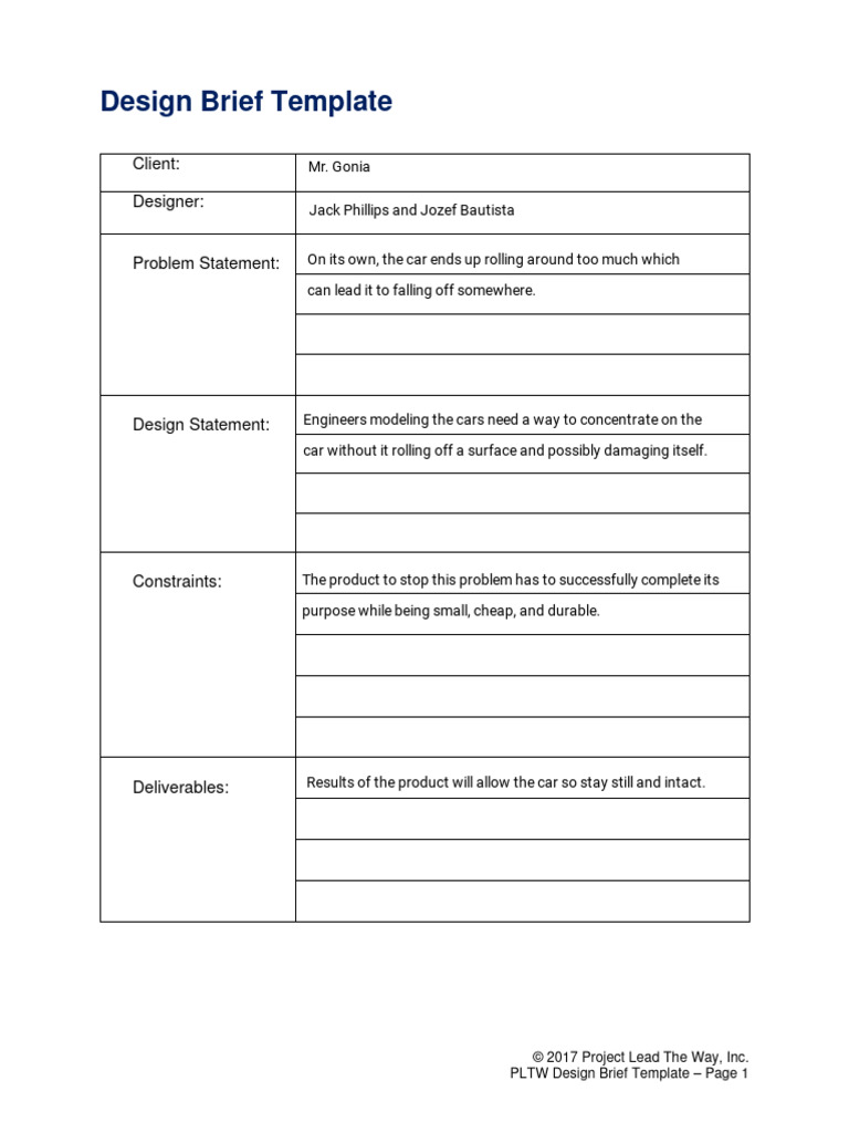 Design Brief for Stable Car Model | PDF | Art