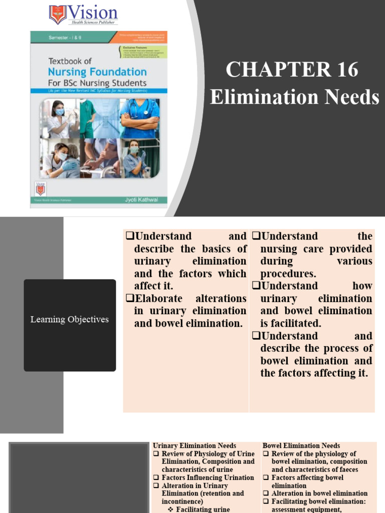 CHP 16 Elimination Needs | PDF | Urinary Incontinence | Human Feces