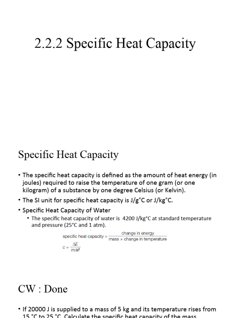 Heat Capacity & Phase Changes Guide | PDF | Evaporation | Latent Heat