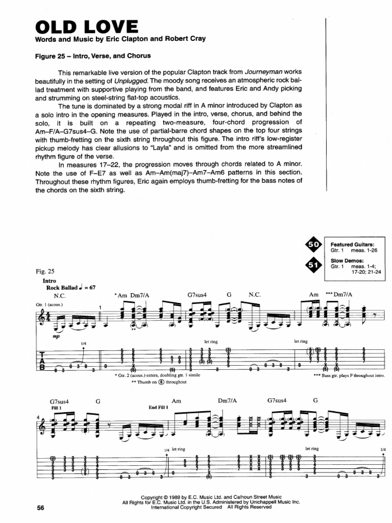 Eric Clapton - Unplugged - Tab Book PARTITURA EXPLICADA | PDF