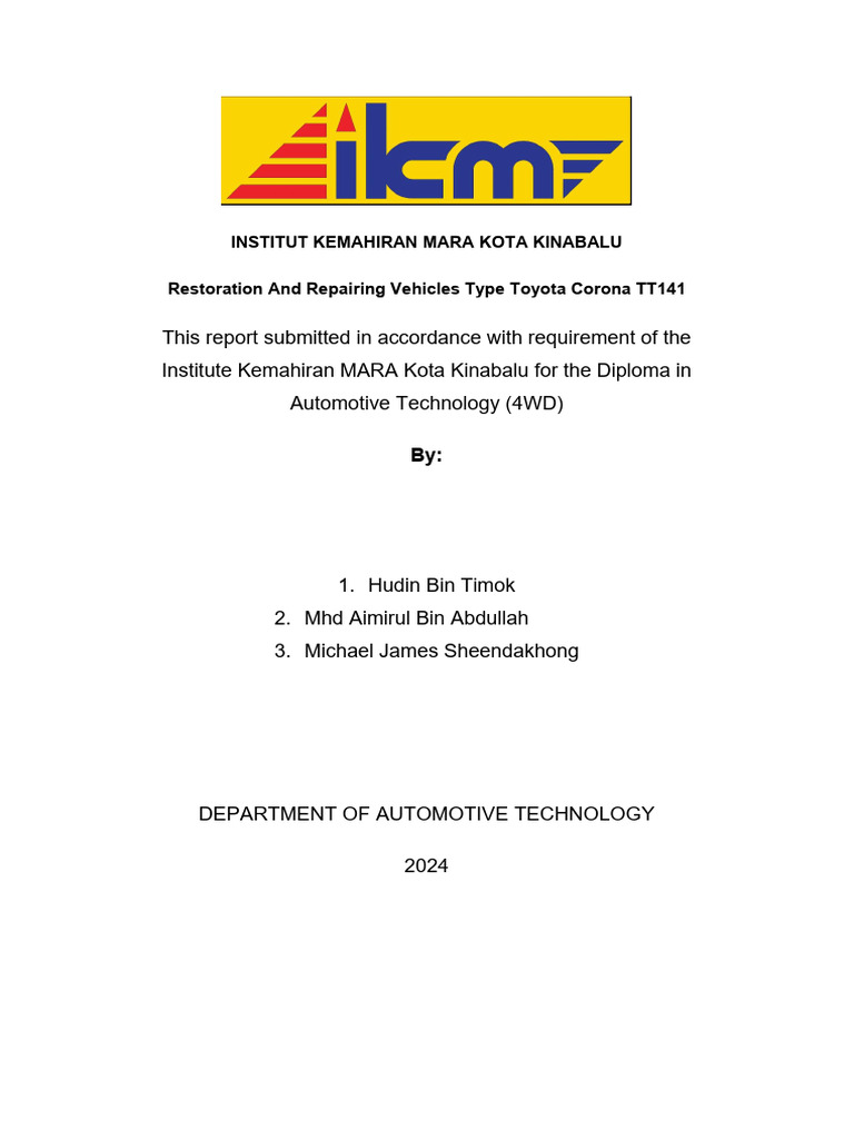 Fyp Laporan Akhir Projek | PDF | Brake | Internal Combustion Engine