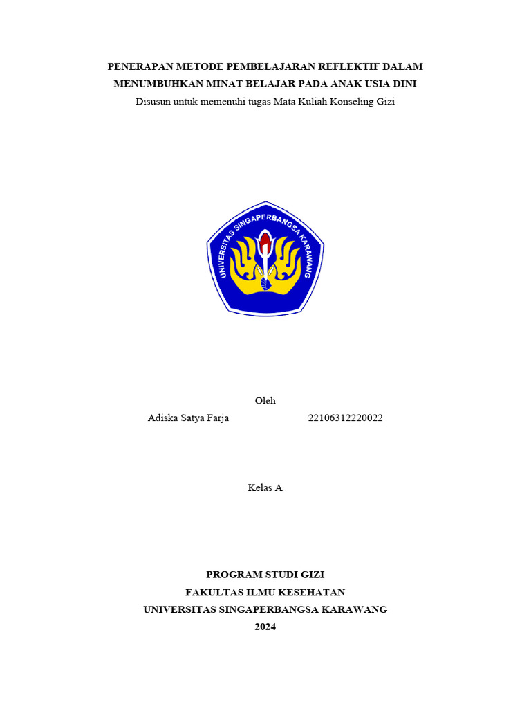 Metode Reflektif Tingkatkan Minat Belajar Anak | PDF