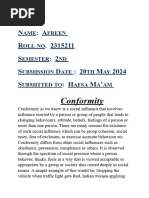 Sherif's Autokinetic Effect Experiment | PDF | Conformity | Social Group