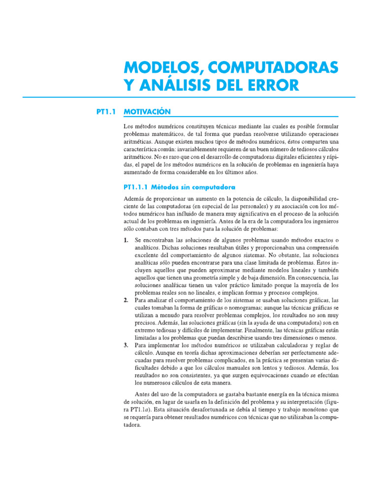 Importancia de Los Metodos Numericos en La Ingenieria | PDF