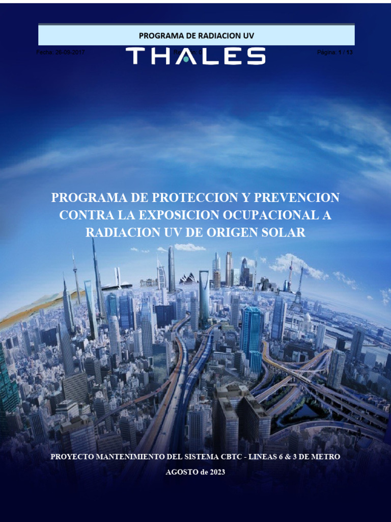 Programa Radiación UV | PDF | Ultravioleta | Fenomeno fisico