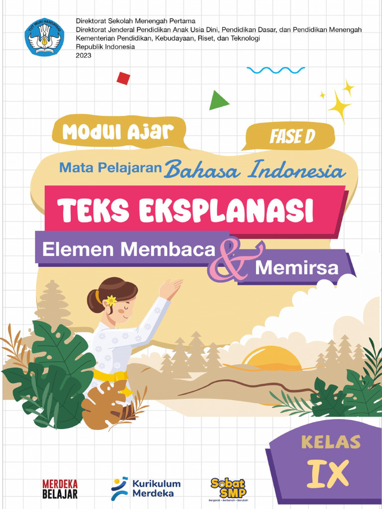 Modul Ajar Bahasa Indonesia - Teks Eksplanasi - Fase D | PDF | Karier & Perkembangan | Seni ...