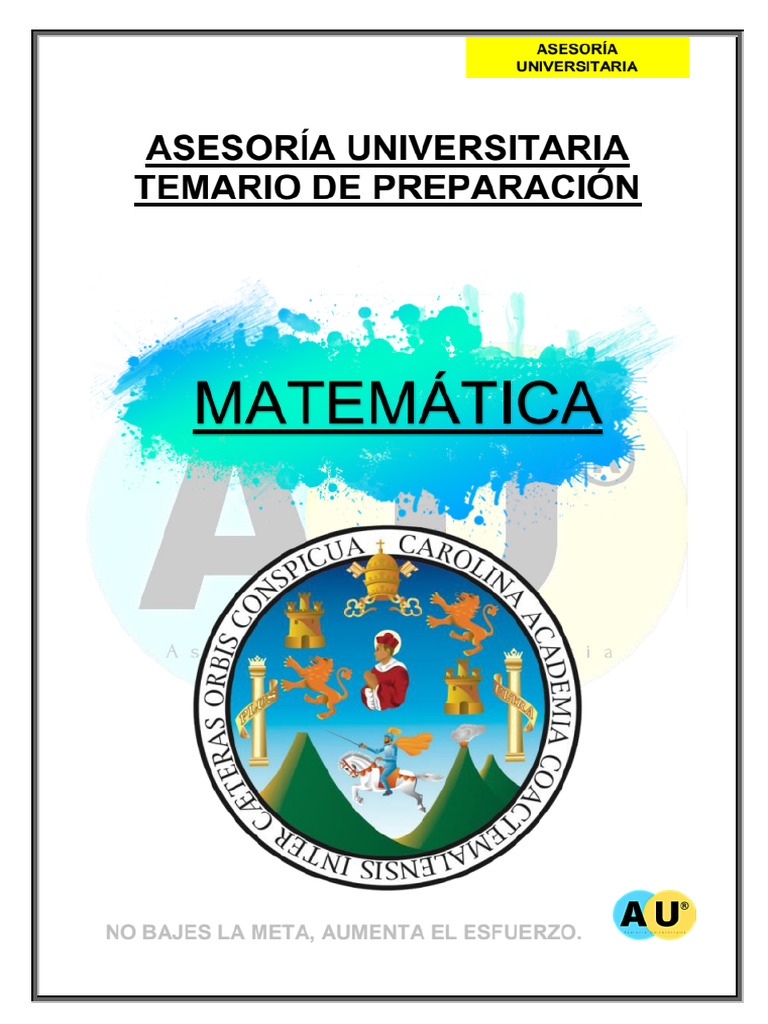 Matemáticas Temario-1 | PDF