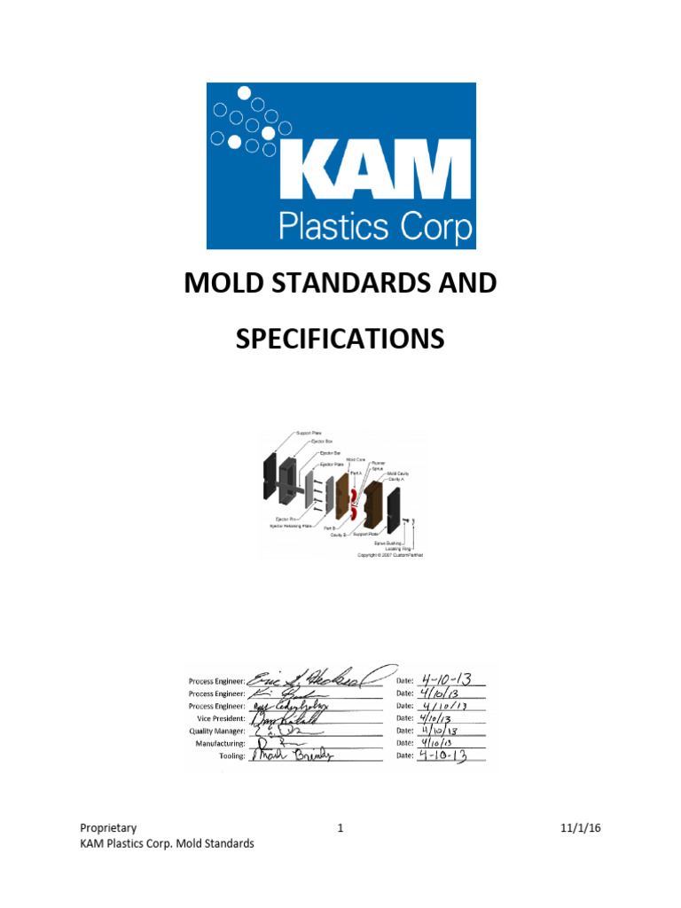 KAM Plastics Mold Standards Guide | PDF | Electrical Connector | Switch