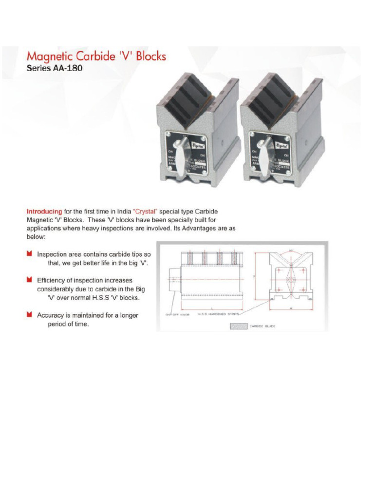 Crystal Carbide Magnetic V Block | PDF