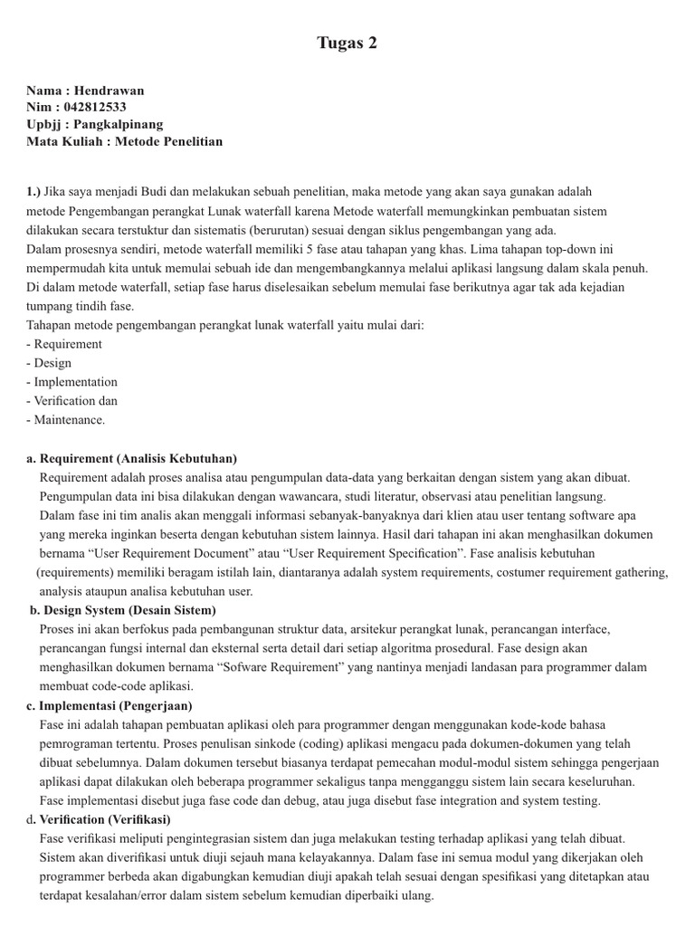Tugas 2 Metode Penelitian | PDF