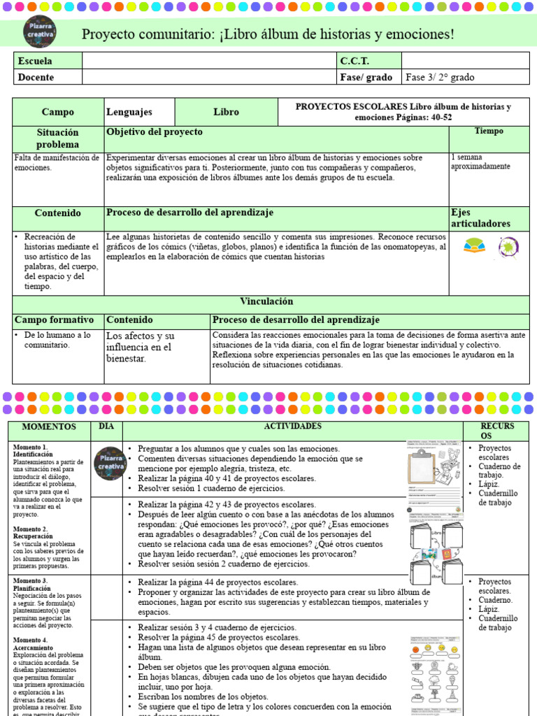 2° PLANECIÓN PC LIBRO ALBUM DE HISTORIAS Y EMOCIONES LIBRO PE - PPTX ...
