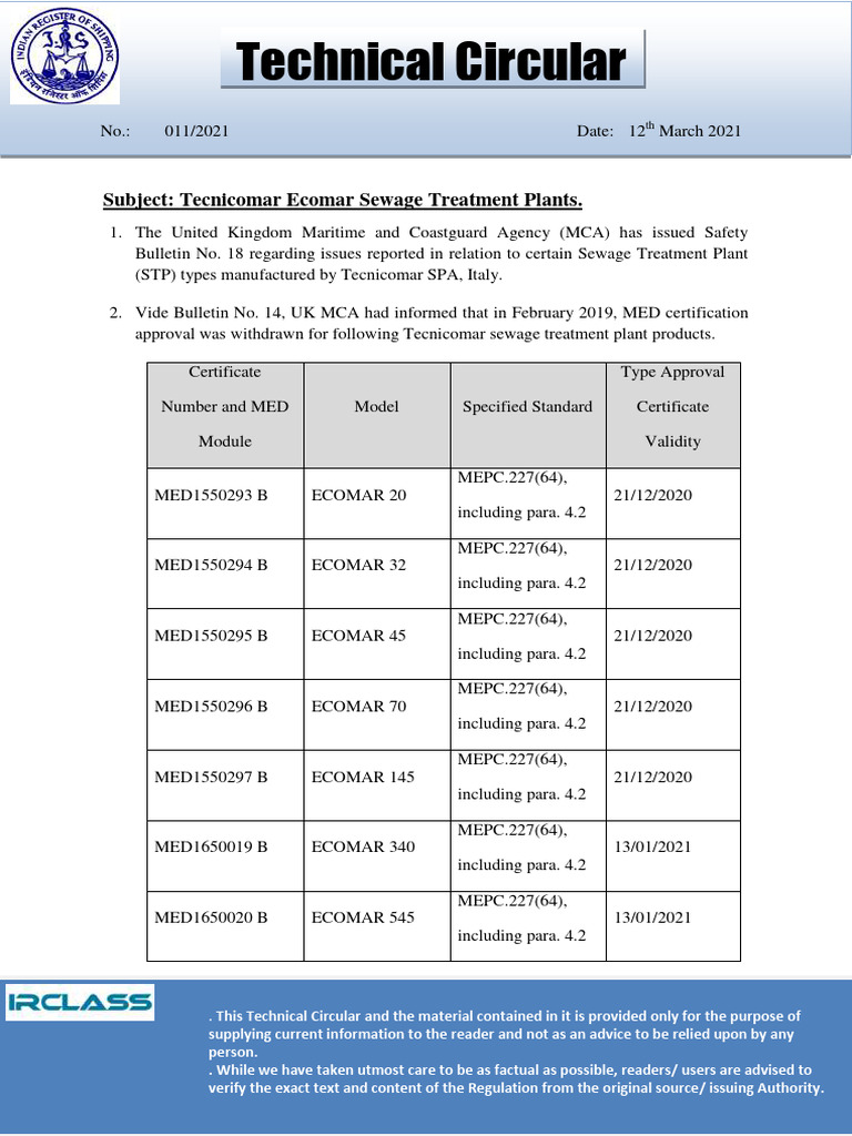 Technical Circular No011 | PDF | Computers | Technology & Engineering