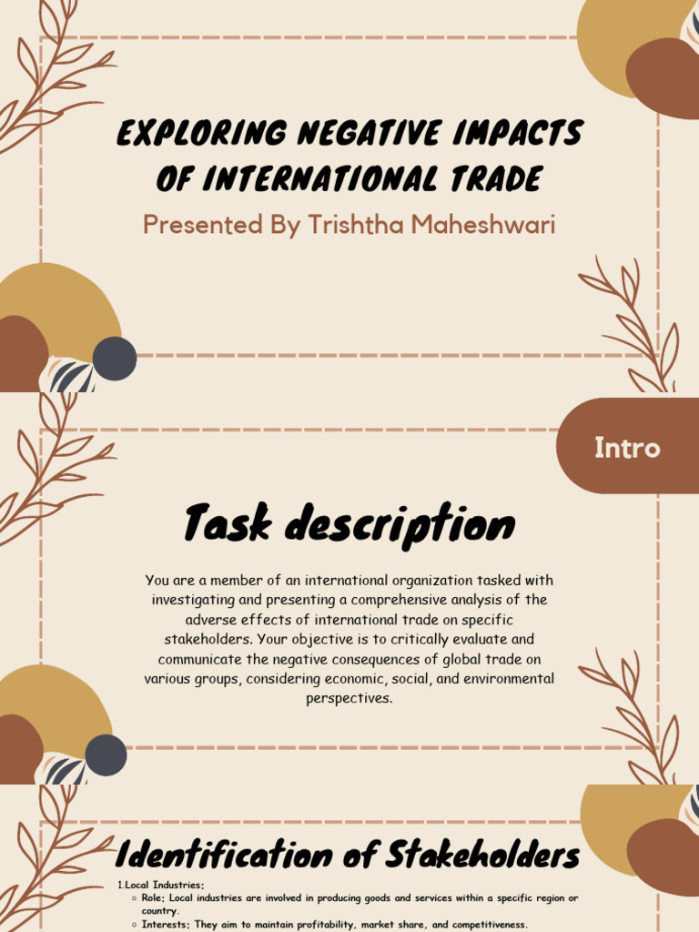 The Negative Impacts of International Trade | PDF | International Trade ...