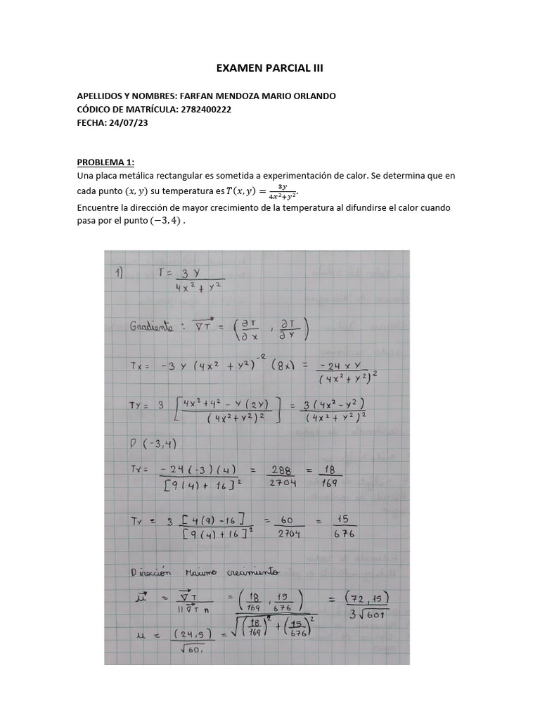 Examen Parcial III - Farfan | PDF