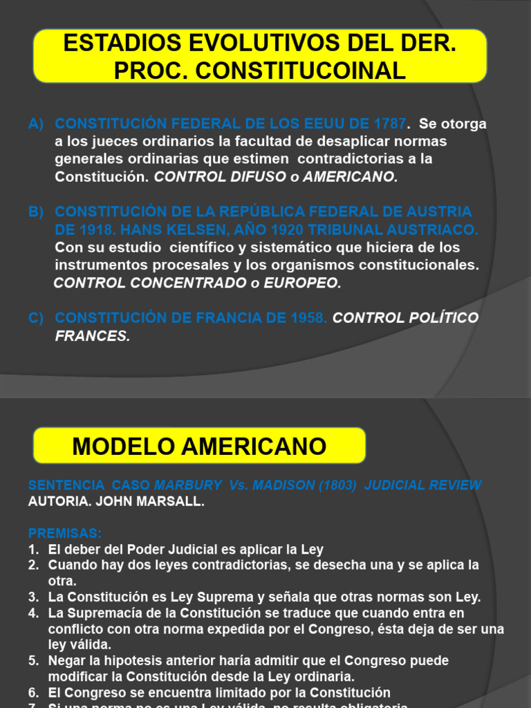 1 Cont. Generalidades y Tipos de Control Constitucional | PDF ...