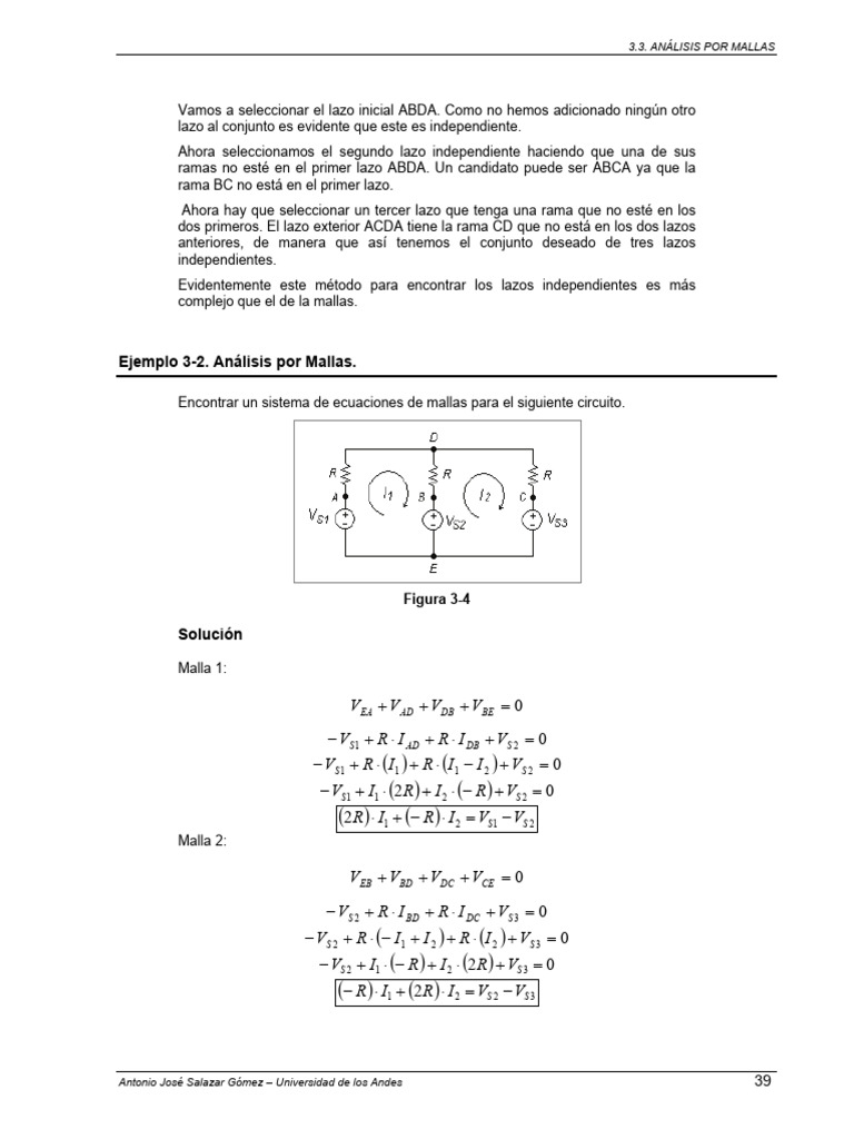 03 Analisis Por Nodos y Mallas | PDF | Red eléctrica | Matemáticas