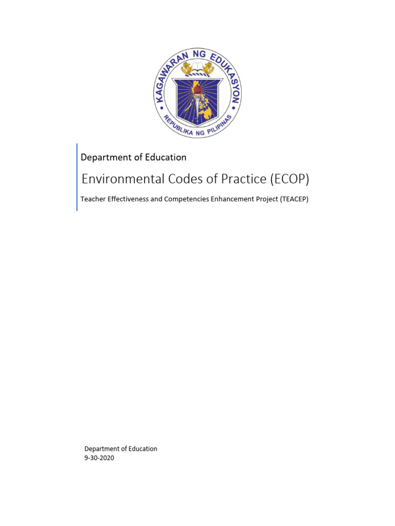 Att 2 - Draft ECOP For Disclosure - CLEAN | PDF | Electronic Waste ...