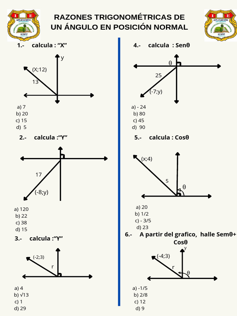 matematica angulos posicion normal | PDF