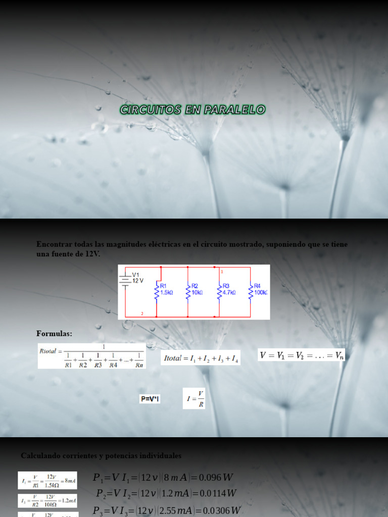 6 - Problema de Circuito Paralelo | PDF | Red eléctrica | Resistencia ...
