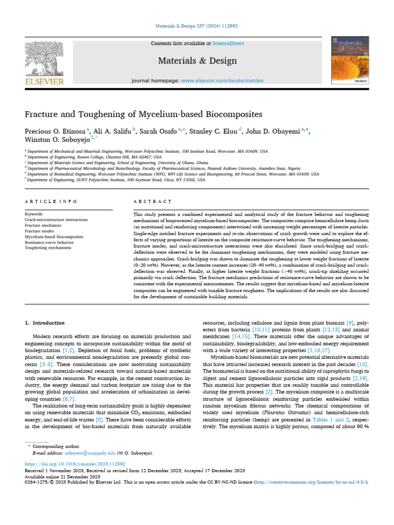 1 s2.0 S0264127523010080 Main - Compressed | PDF | Fracture Mechanics | Composite Material