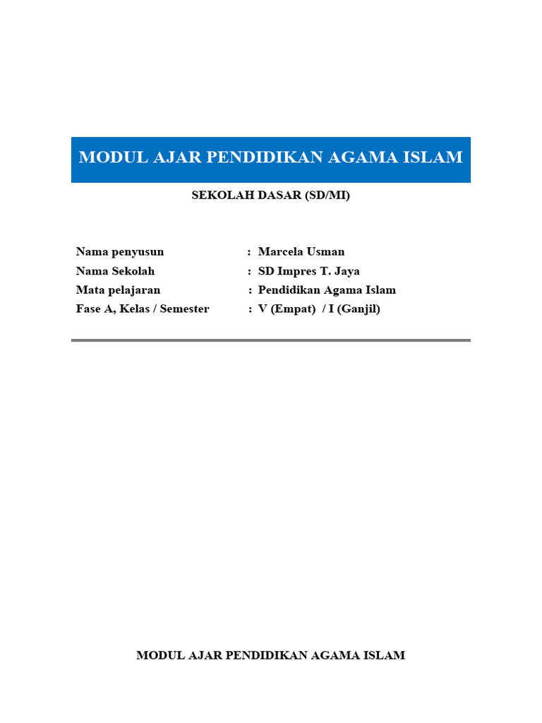 Marcela Usman MODUL (KURIKULUM SEMESTER 4) 2 | PDF