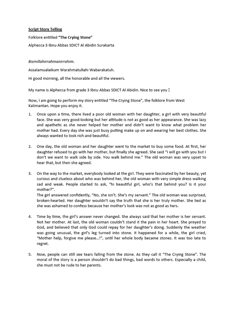 Script Story Telling | PDF