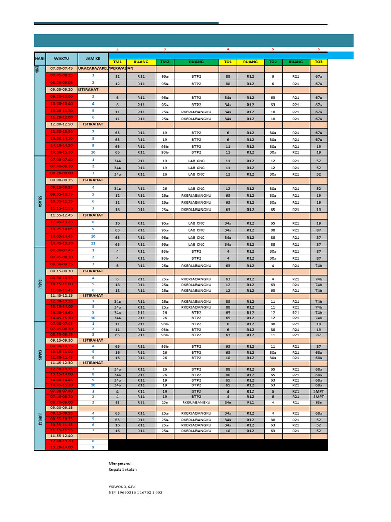 Jadwal KBM Genap 20-24 Mei 2024 | PDF