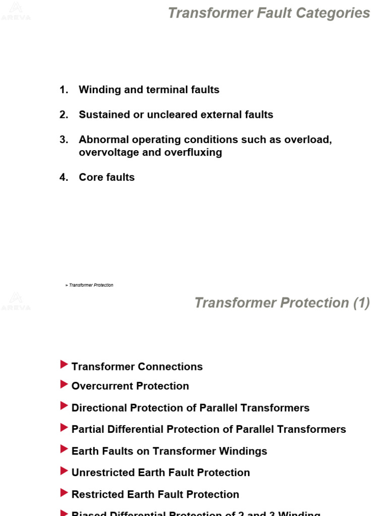 Transformer Protection | PDF | Transformer | Electrical Impedance