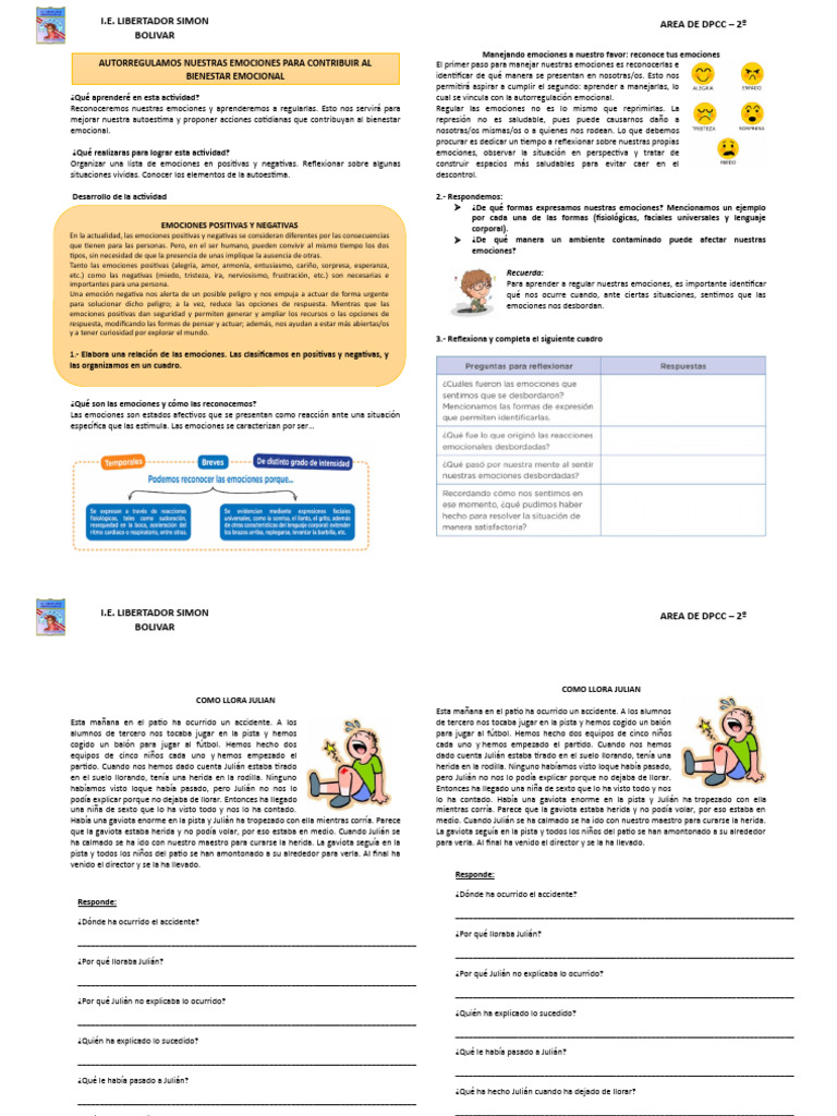 Como Llora Julian | PDF | Las emociones | Autoestima