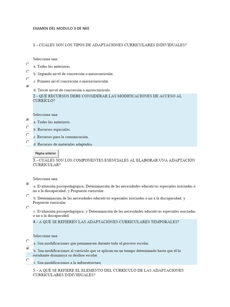 Evaluacion 3 Nee | PDF | Plan de estudios | Evaluación