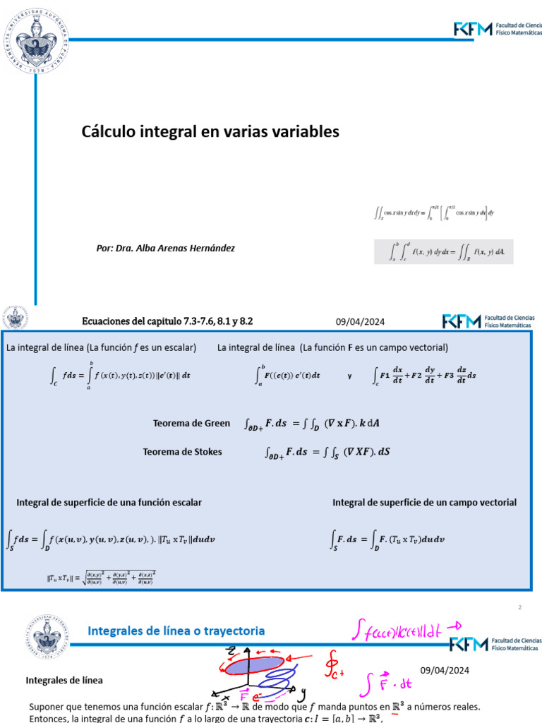 Integrales de línea en cálculo multivariable | PDF | Integral | Geometría
