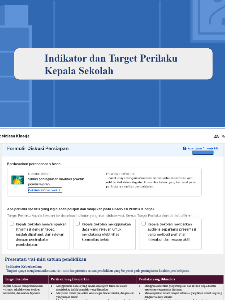 Indikator Kepala Sekolah | PDF | Karier & Perkembangan