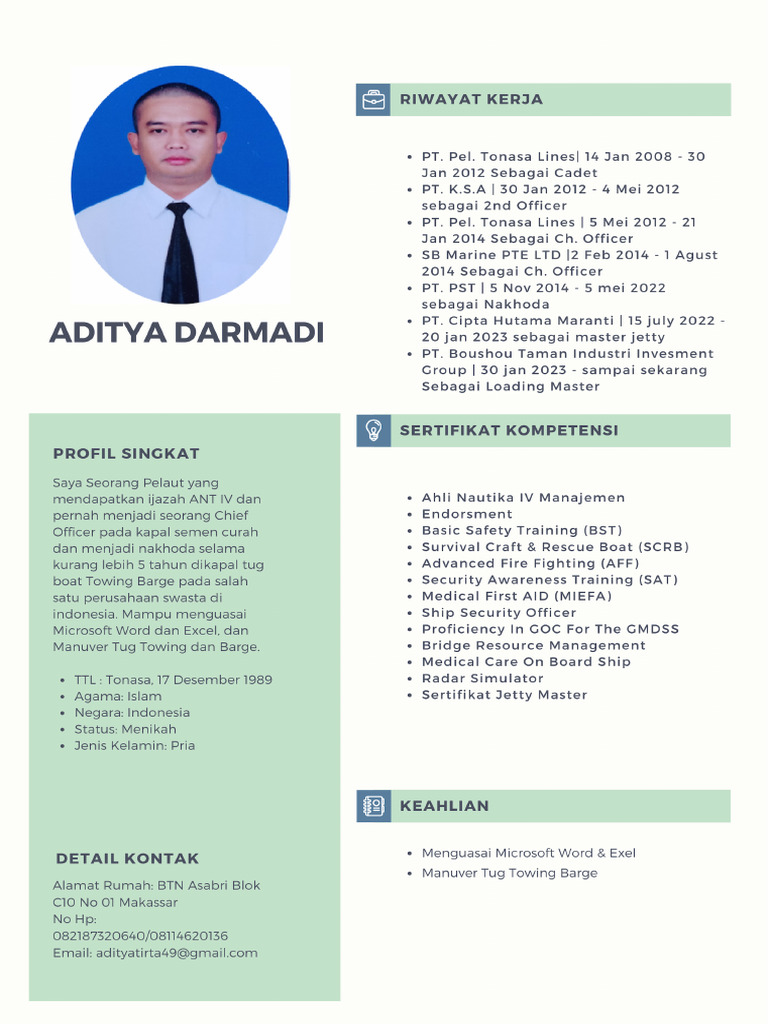 CV Aditya Darmadi | PDF