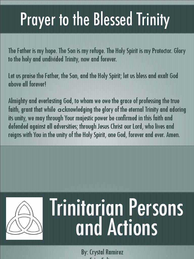 Trinity PP - Rough Draft | PDF | Trinity | God