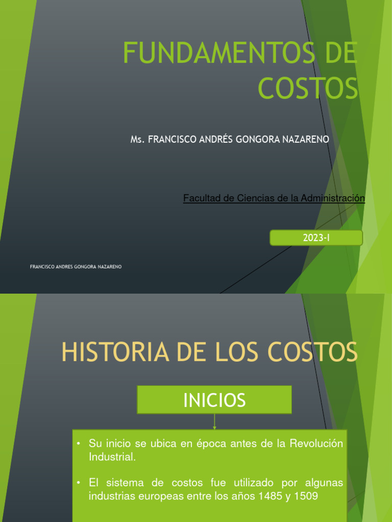Diapositivas Fundamentos de Contabilidad de Costos | PDF | Contabilidad | Costo