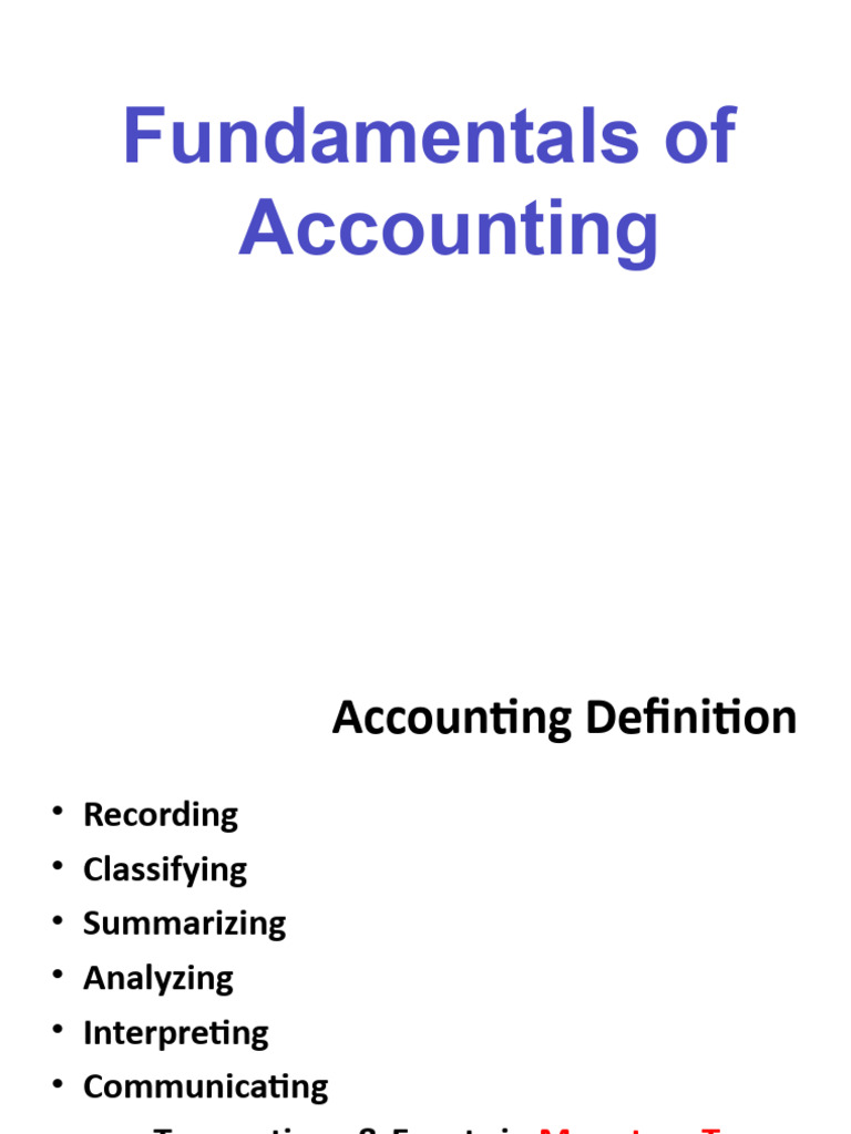 FA Unit I (Accounting Basics) | PDF | Debits And Credits | Expense