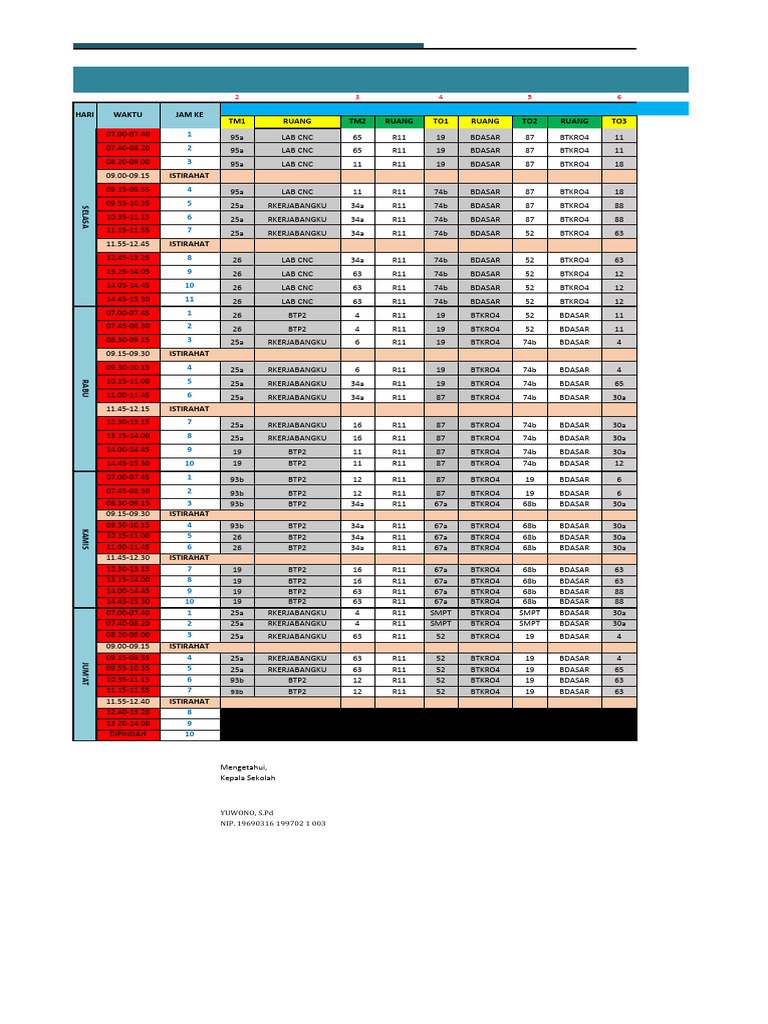 JADWAL KBM GANJIL 16-19 APRIL 2024 Fix | PDF | Land Transport | Rail Transport