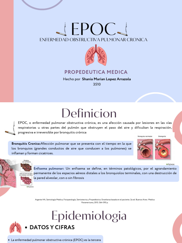 Epoc | PDF | Enfermedad pulmonar obstructiva crónica | Enfermedades y ...