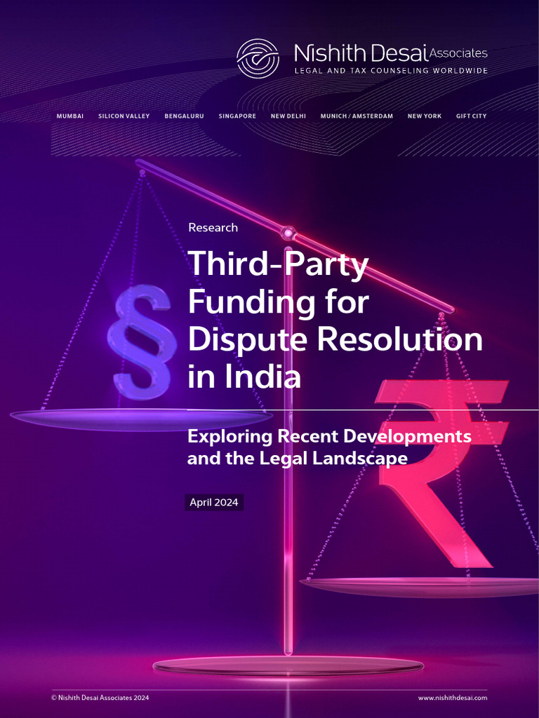 Third Party Funding For Dispute Resolution in India | PDF | Arbitration ...