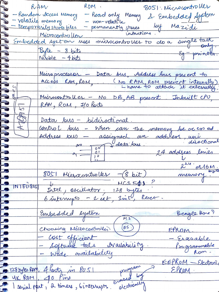 Aamna's Microcontroller Notes Till MST | PDF