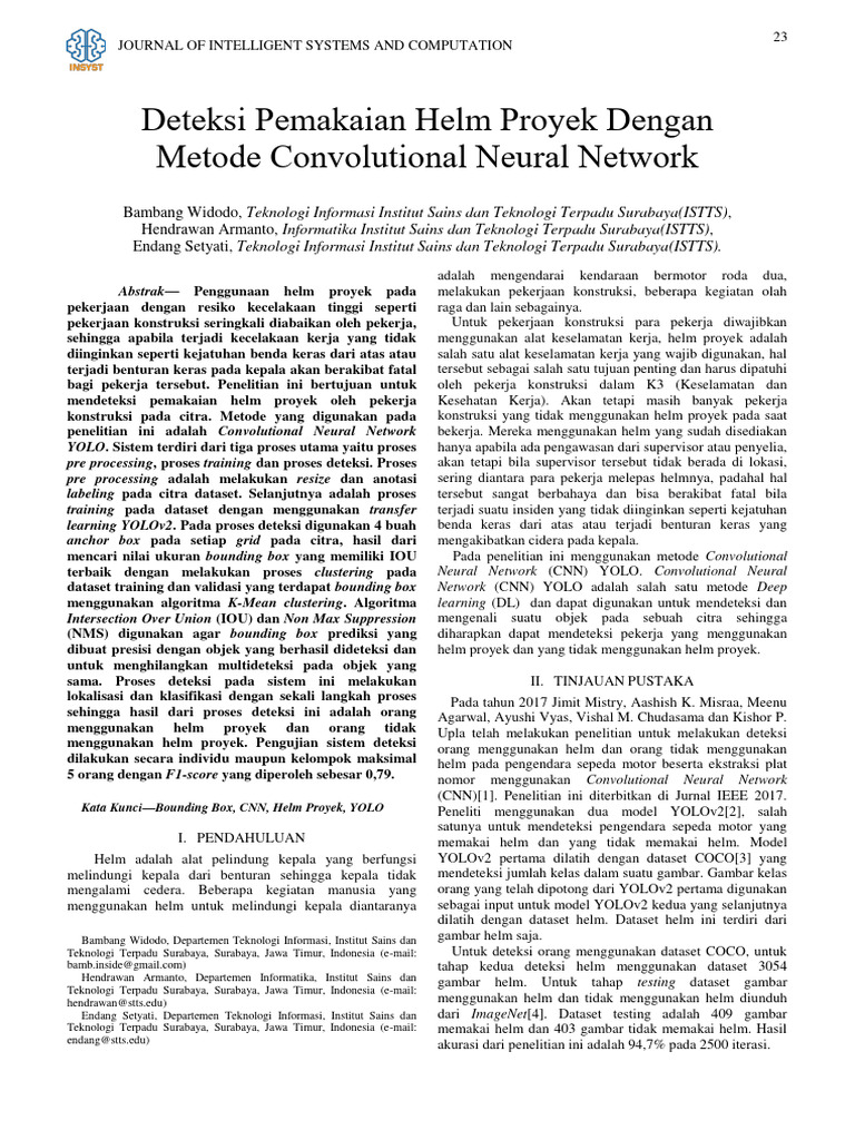 Deteksi Pemakaian Helm Proyek Dengan | PDF